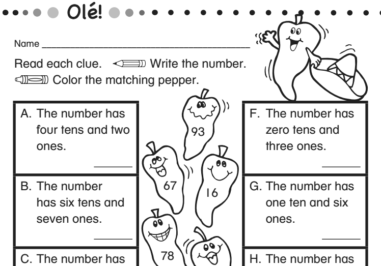 Tens and Ones - Decenas y Unidades :: thinkoutsidethebox